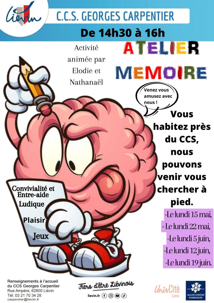 Atelier M moire Au CCS Georges Carpentier Ville De Li vin Atelier M moire Au CCS Georges Carpentier Ville De Li vin